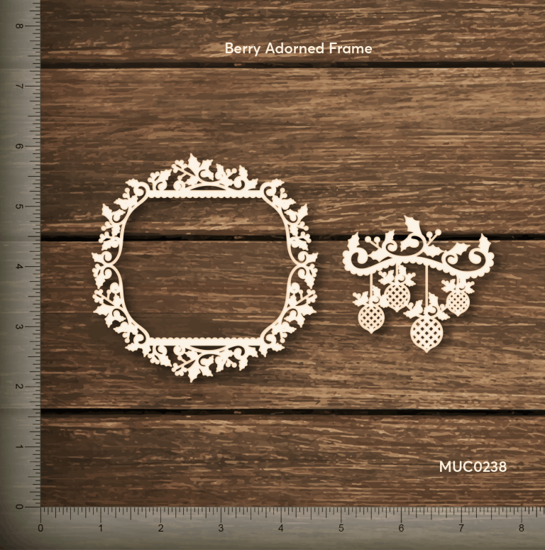 Chipzeb – Berry Adorned Frame – Mudra Craft Stamps